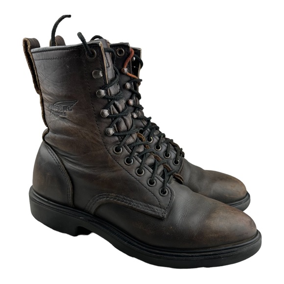 Red Wing Shoes | Shoes | Vtg Red Wing Military Motorcycle Boots Mens 8 ...